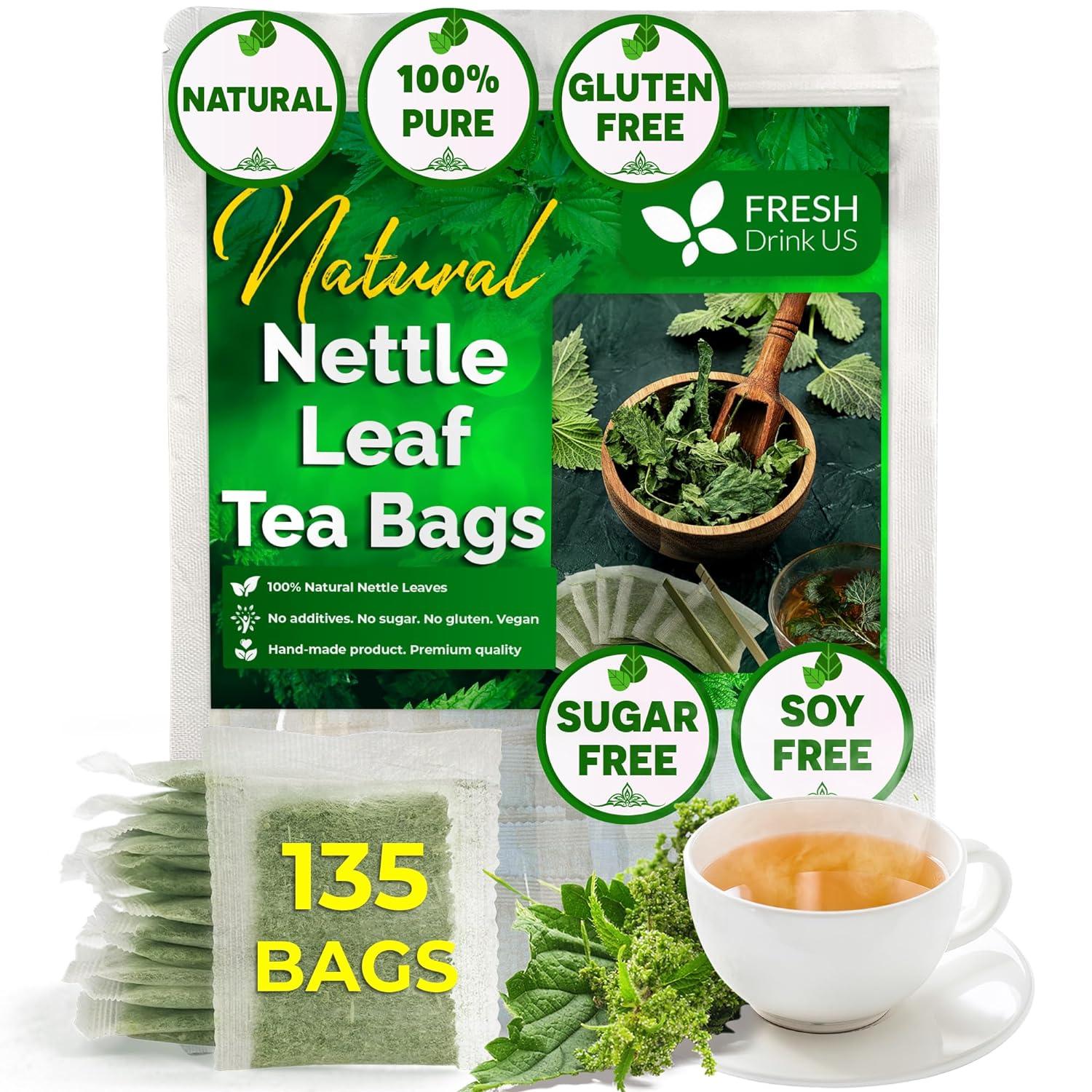 Premium Nettle Leaf Tea Bags, 100% Natural & Pure, Stinging Nettle Leaf ...
