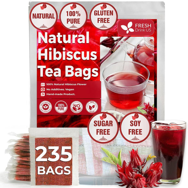 Organic Hibiscus Flowers Tea, 100% Natural, Pure from Hibiscus Flowers