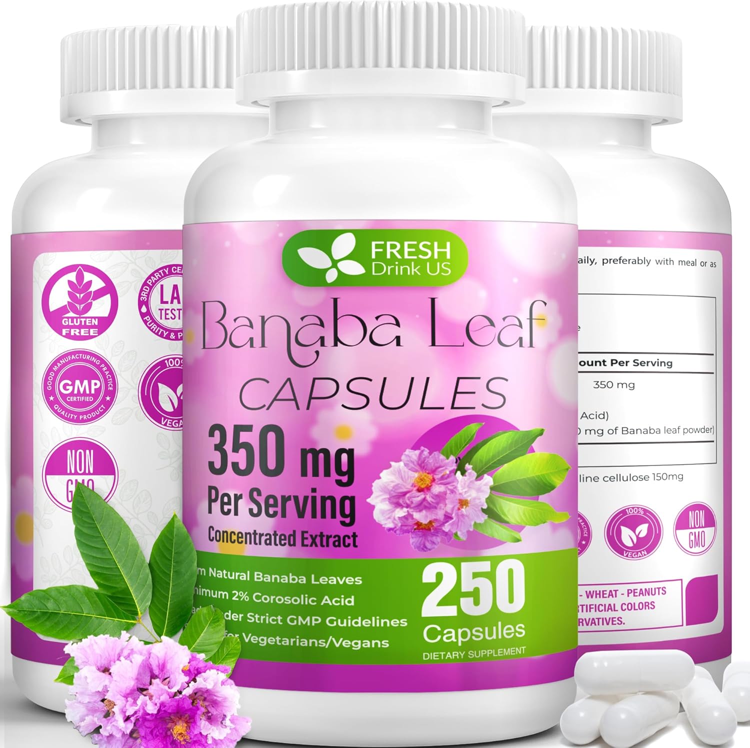 Banaba Capsules | High Potency Standardized | 250 Days Supply