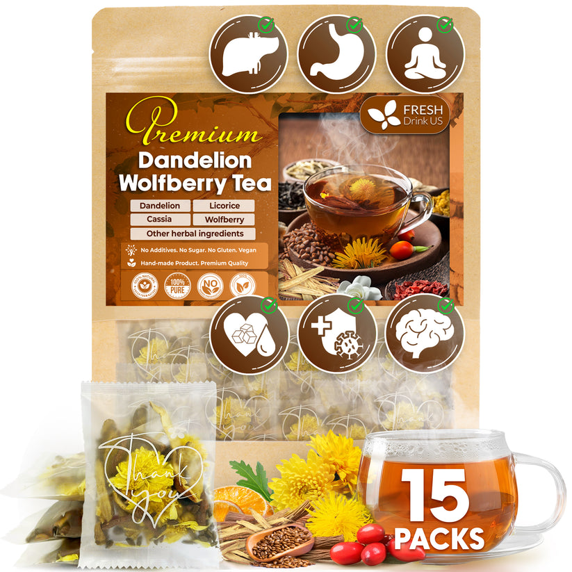 Dandelion wolfberry tea - 100% Pure, Natural Leaves for Ultimate Health
